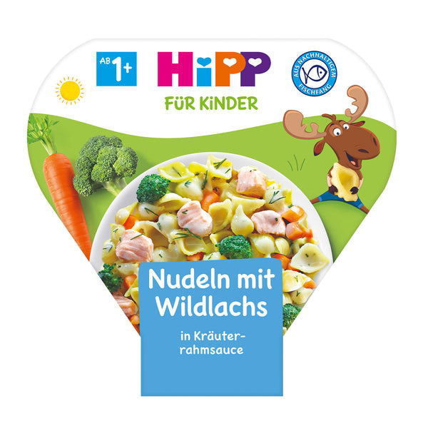 HiPP Children’s Plate Noodles with Wild Salmon - Beyond Milk
